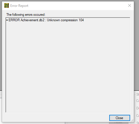 ERROR: Unknown compression 104 · Issue #101 · WowDevTools/WDBXEditor · GitHub