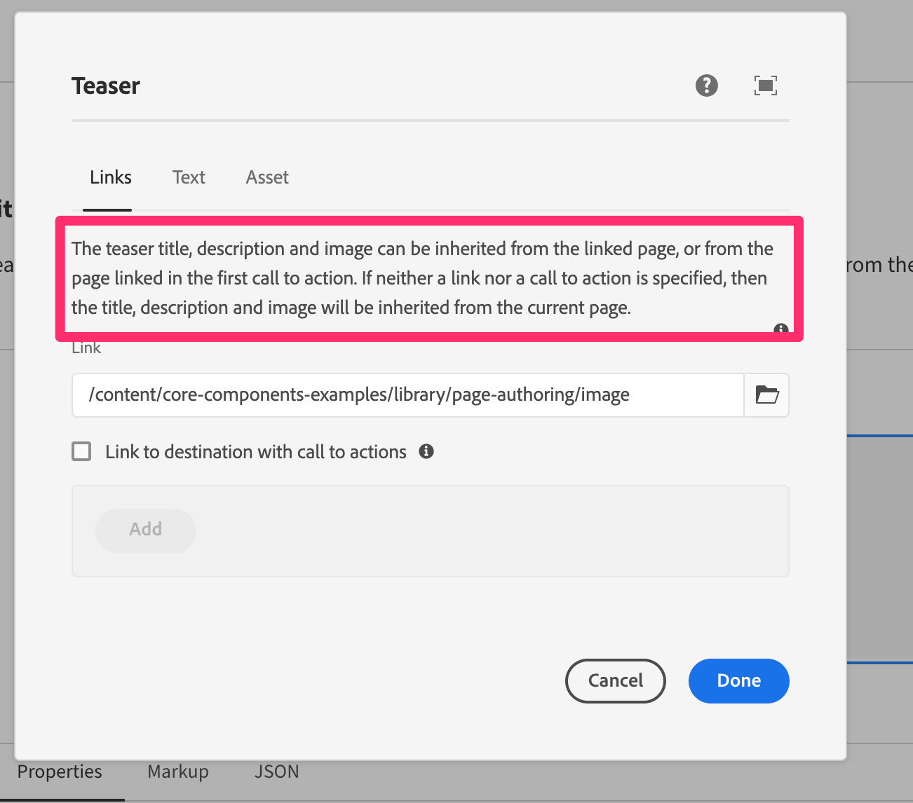 [Teaser] Enable inheritance by default · Issue #1896 · adobe/aem-core-wcm-components · GitHub