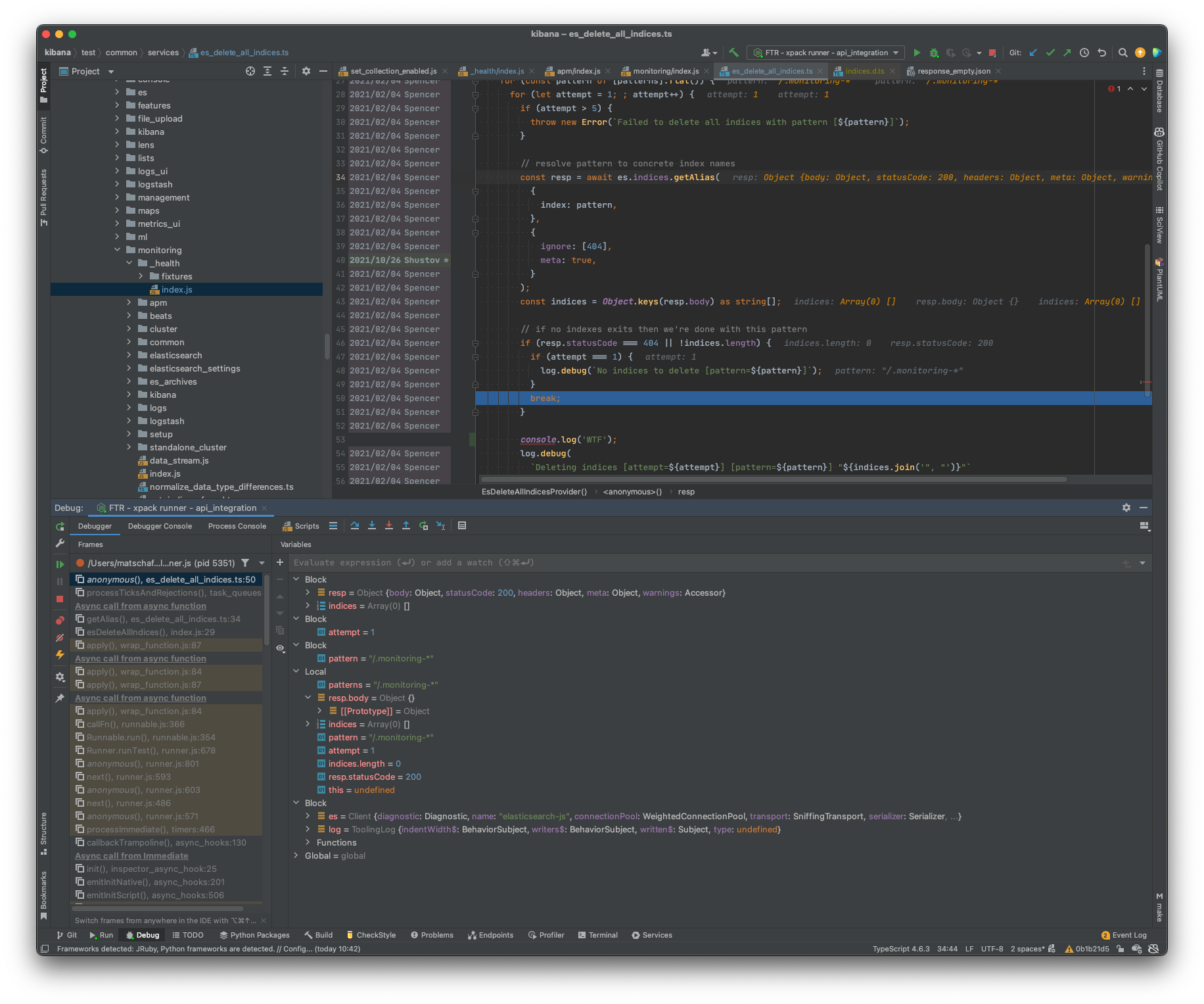 Failing test: X-Pack API Integration Tests.x-pack/test/api_integration ...