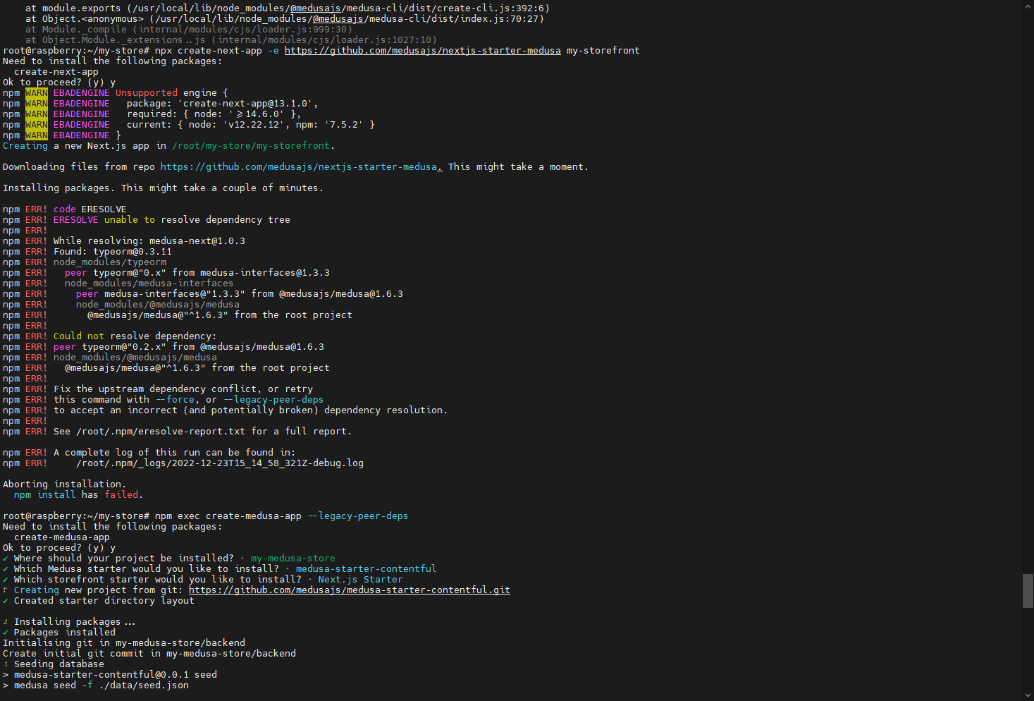 MedusaJS Installation errors. · Issue #2895 · medusajs/medusa · GitHub