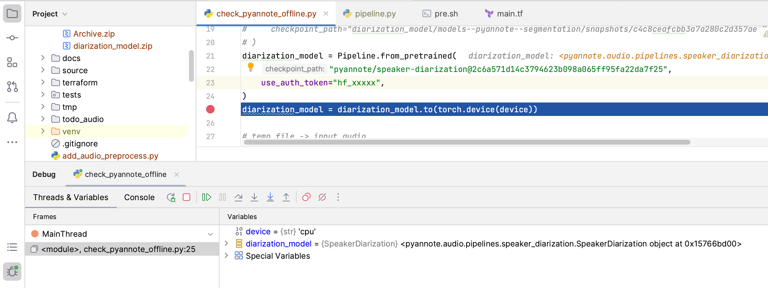 Can I use pyannote speaker diarization without hugginface token or is ...