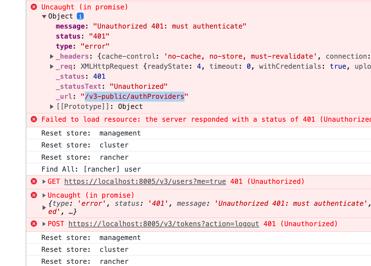 Got 401 when running ui-plugin-examples · Issue #8086 · rancher/dashboard · GitHub