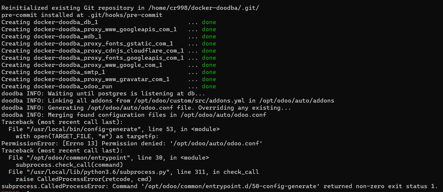 Error runing "invoke install -c" · Issue #375 · Tecnativa/doodba · GitHub