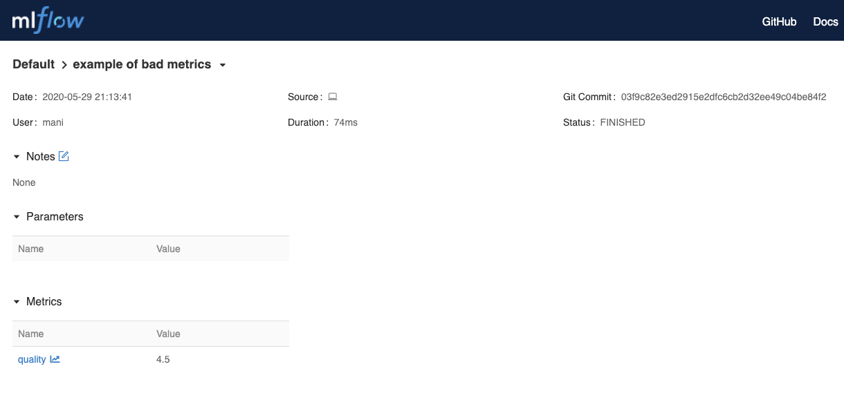 [BUG] When logging metrics over time, the first value is shown in the UI · Issue #2894 · mlflow ...