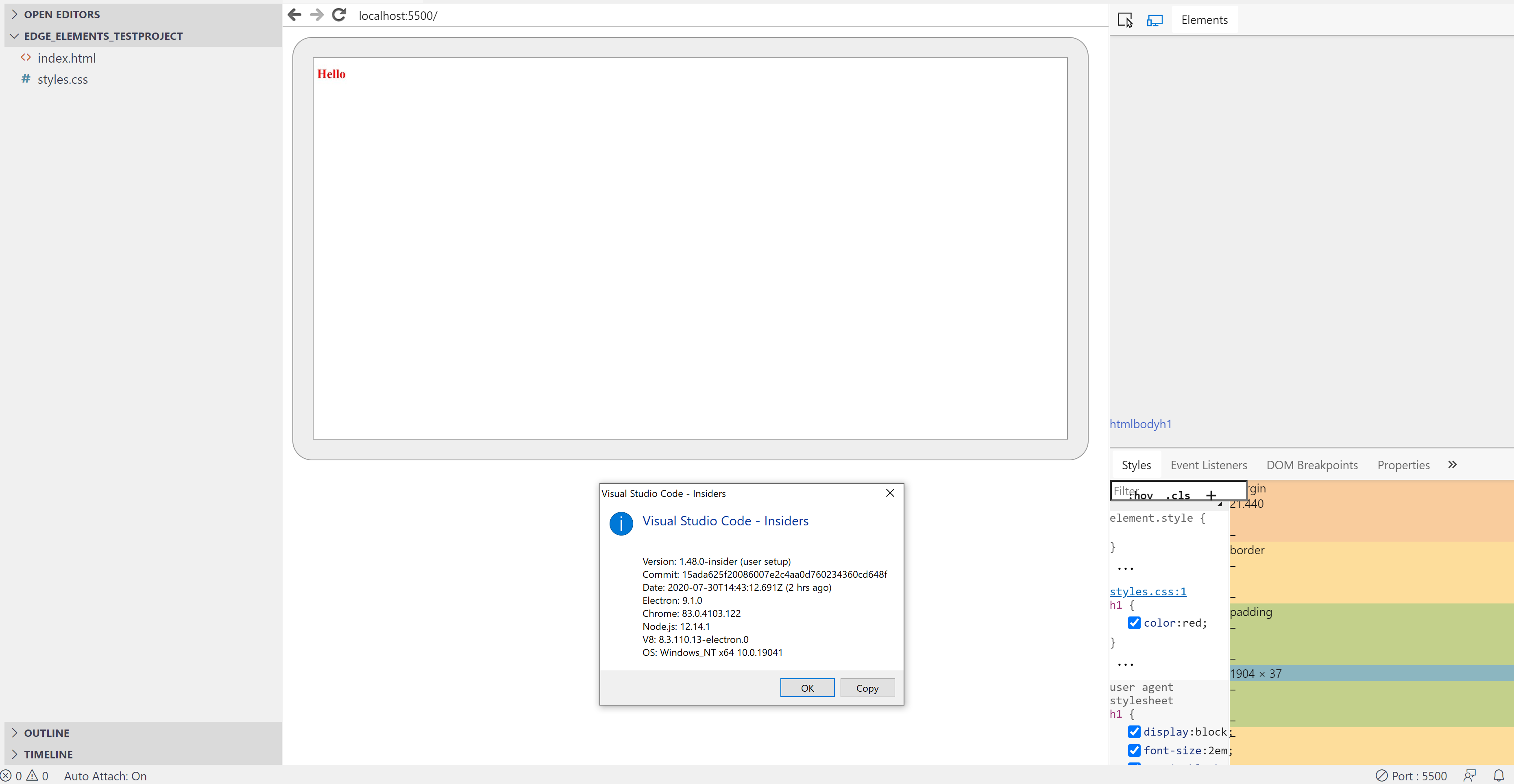 Edge DevTools VSCode Extension not working on VSCode Insiders · Issue #101562 · microsoft/vscode ...