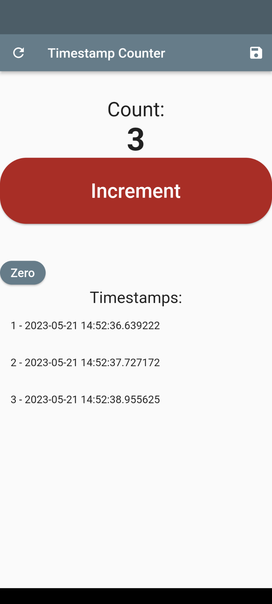GitHub - CMehner-space/Counter_Timestamp_App: Flutter App that allows for punching a timestamp ...