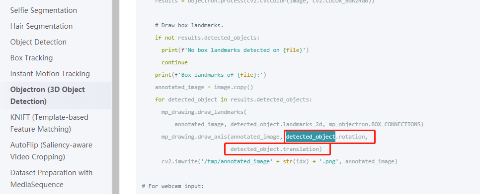 Objectron-JS:how to get "rotation"/“translation”/“scale” · Issue #2581 · google-ai-edge ...