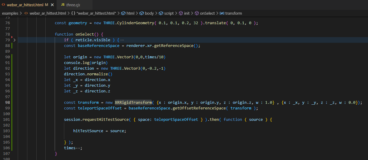 WebXRManager - Allow changing/setting the reference space · Issue #19615 · mrdoob/three.js · GitHub
