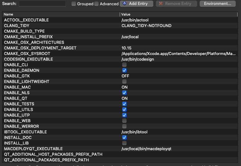 transmission-qt cannot be built with qt6 on macOS without ninja and raising the target to 10.15 ...