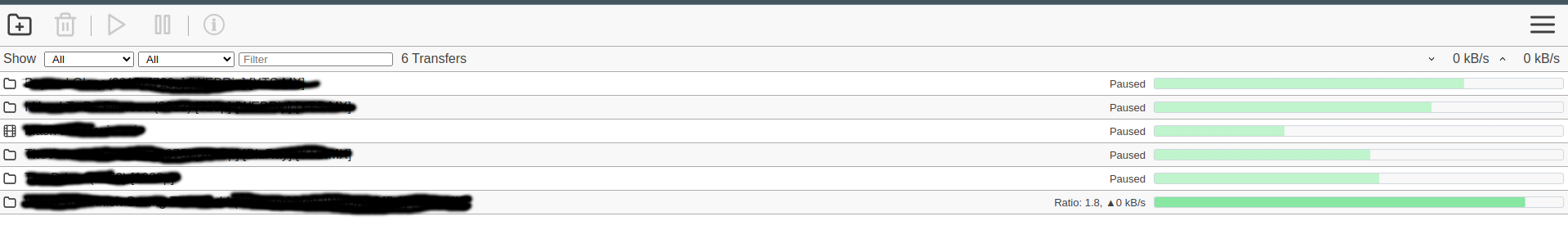 Compact rows in Web UI has too little info, too small a progressbar and speed text size ...