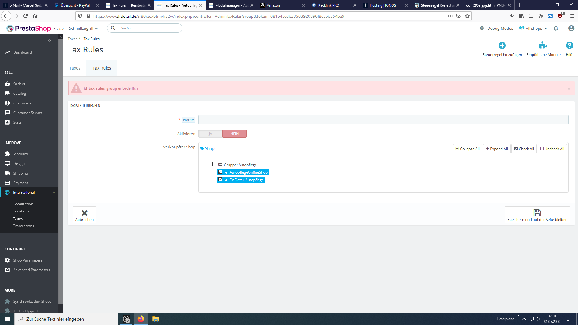 Tax Setting Presta 1.7.6.7 · Issue #20400 · PrestaShop/PrestaShop · GitHub