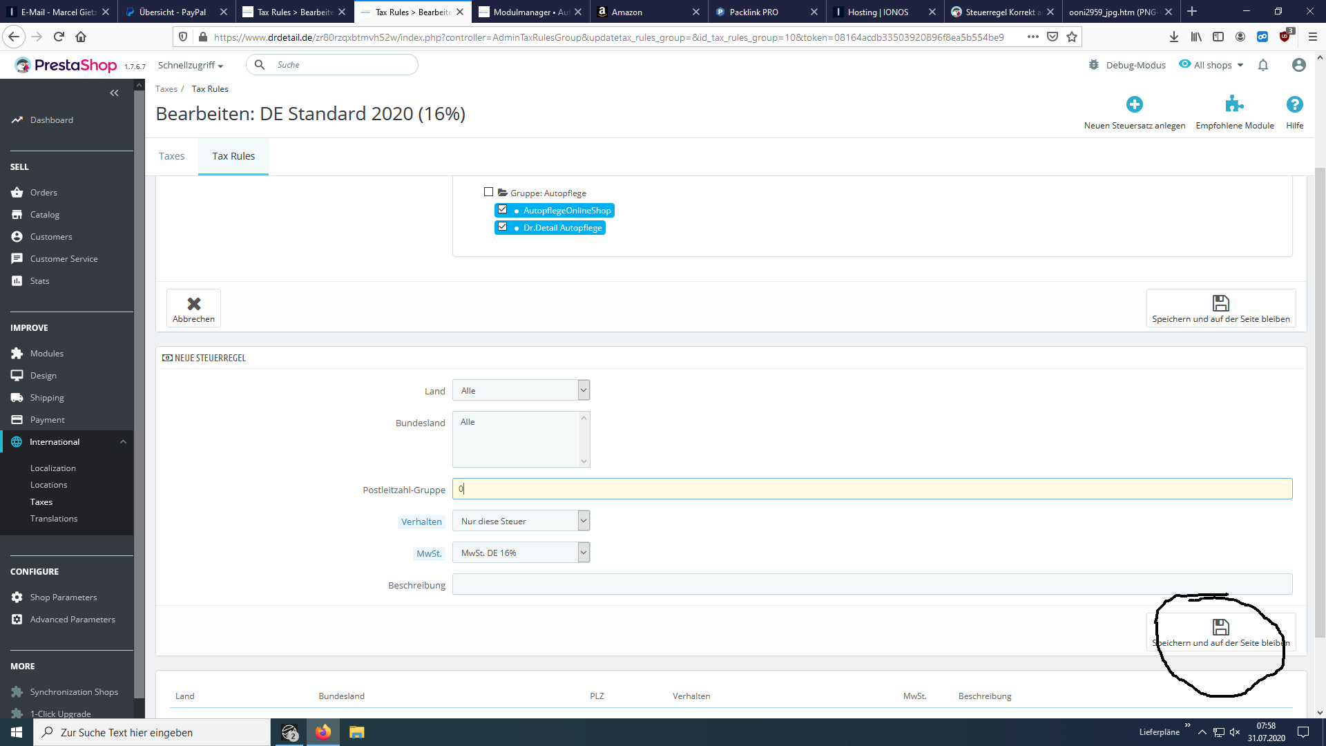 Tax Setting Presta 1.7.6.7 · Issue #20400 · PrestaShop/PrestaShop · GitHub
