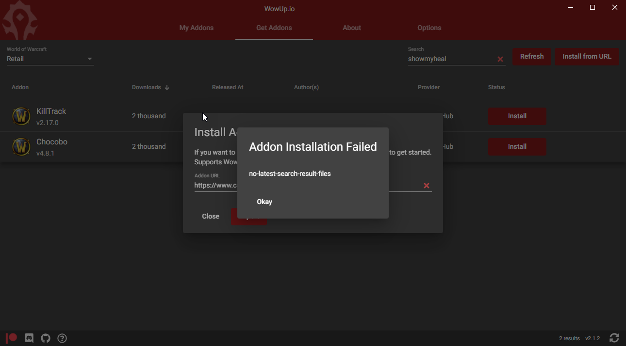 Cant download from Curse (with url) and cant find AddOn in Curse. · Issue #779 · WowUp/WowUp ...
