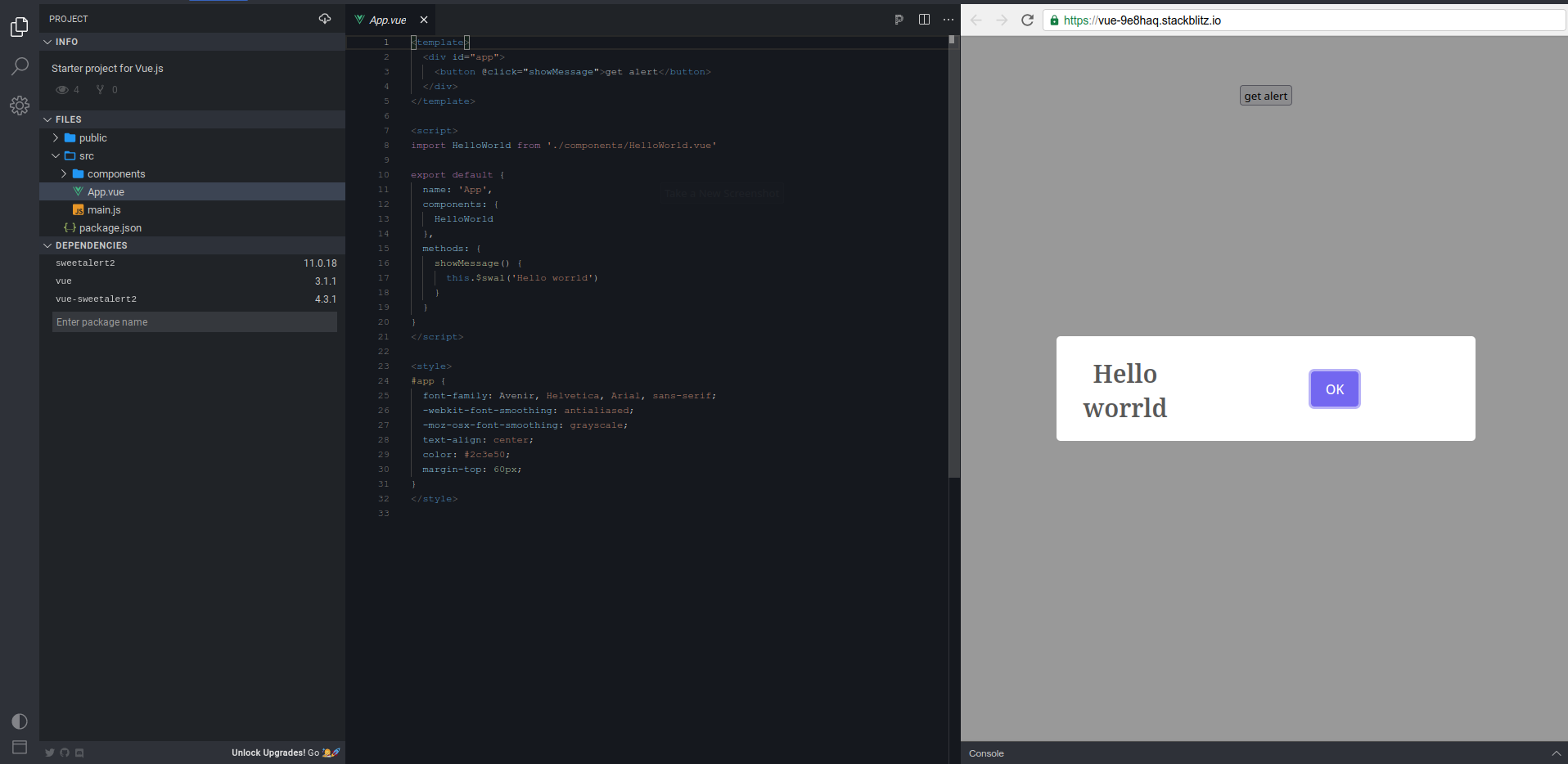 Module display flex instead of grid · Issue #137 · avil13/vue-sweetalert2 · GitHub
