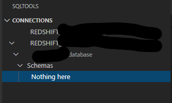 Unable to view schema for Redshift · Issue #604 · mtxr/vscode-sqltools · GitHub