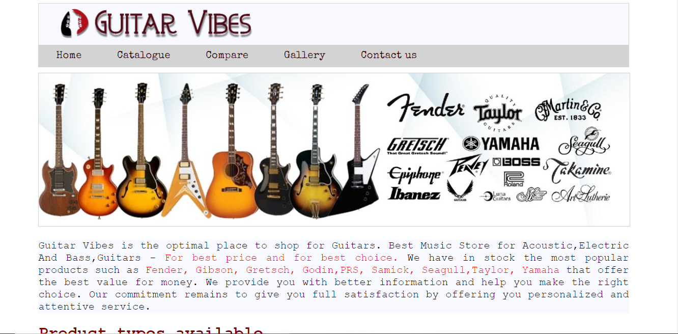 GitHub - rjohnson-rj/GuitarVibes: This is a static website created using HTML & CSS, for Guitars ...