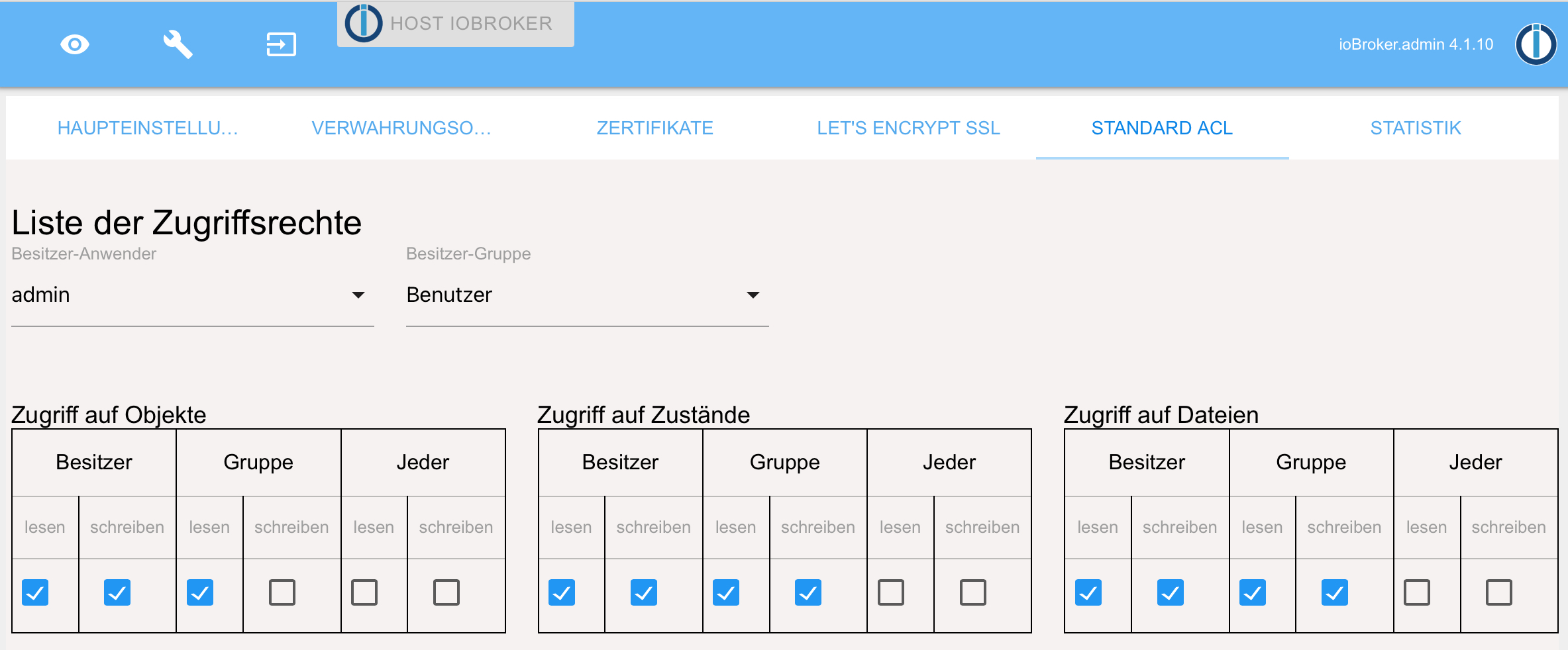 Standard Acl · Issue 1099 · Iobrokeriobrokerjs Controller · Github