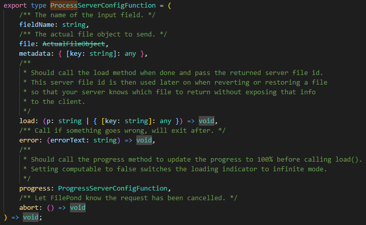 Typescript index.d.ts file missing fields [Bug] · Issue #787 · pqina/filepond · GitHub