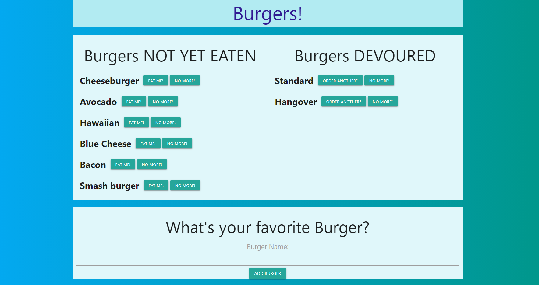 GitHub - GnuArtemis/Burger-List: The Burger List allows the user to ...