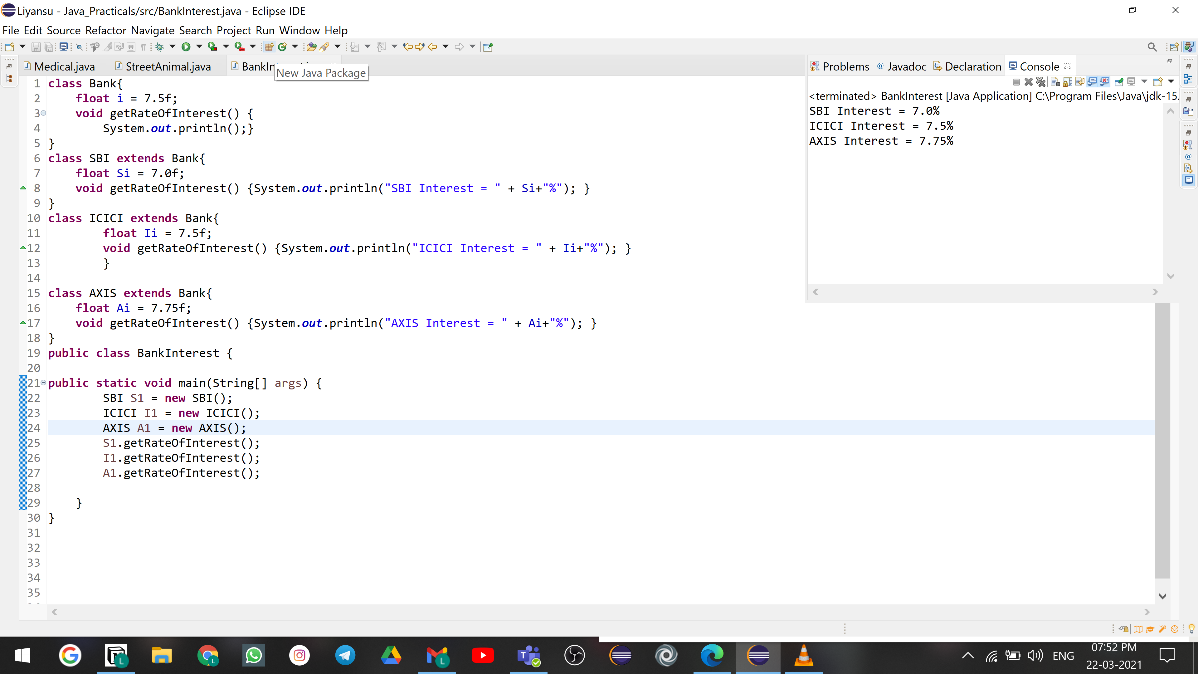 3.3 Consider a scenario where Bank is a class that provides ...