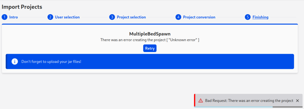 Unknown error when creating project · Issue #1211 · HangarMC/Hangar · GitHub