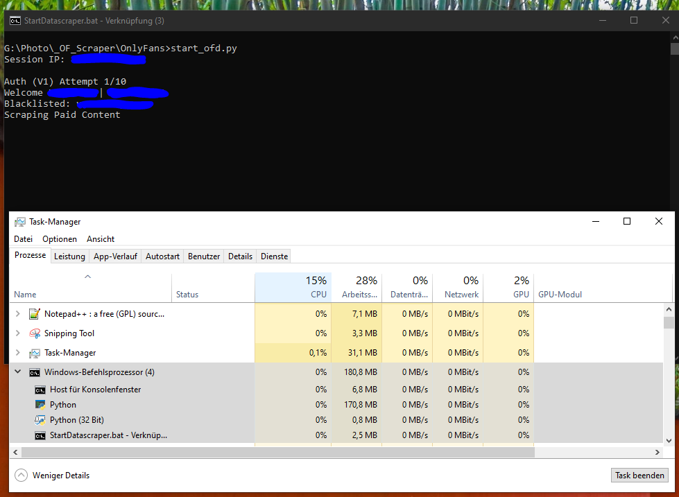 Not going past "Scraping Paid Content" · Issue #1267 · UltimaHoarder/UltimaScraper · GitHub