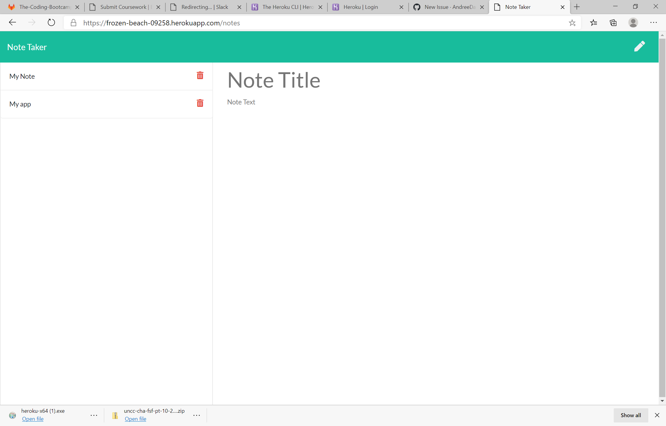 GitHub - AndreeDantzler/Express-Note-Taker