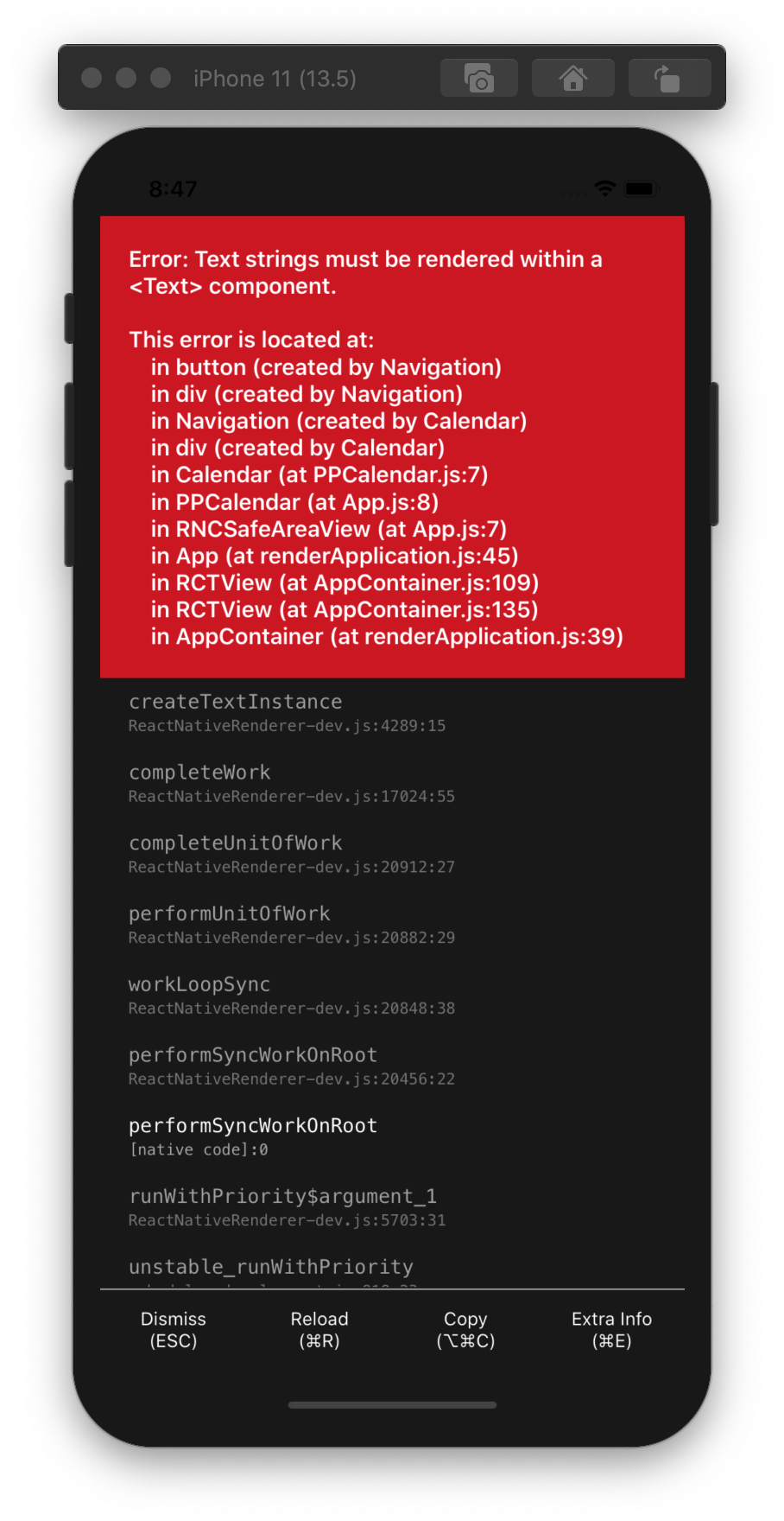 Text strings must be rendered within a component · Issue #382 · wojtekmaj/react-calendar · GitHub