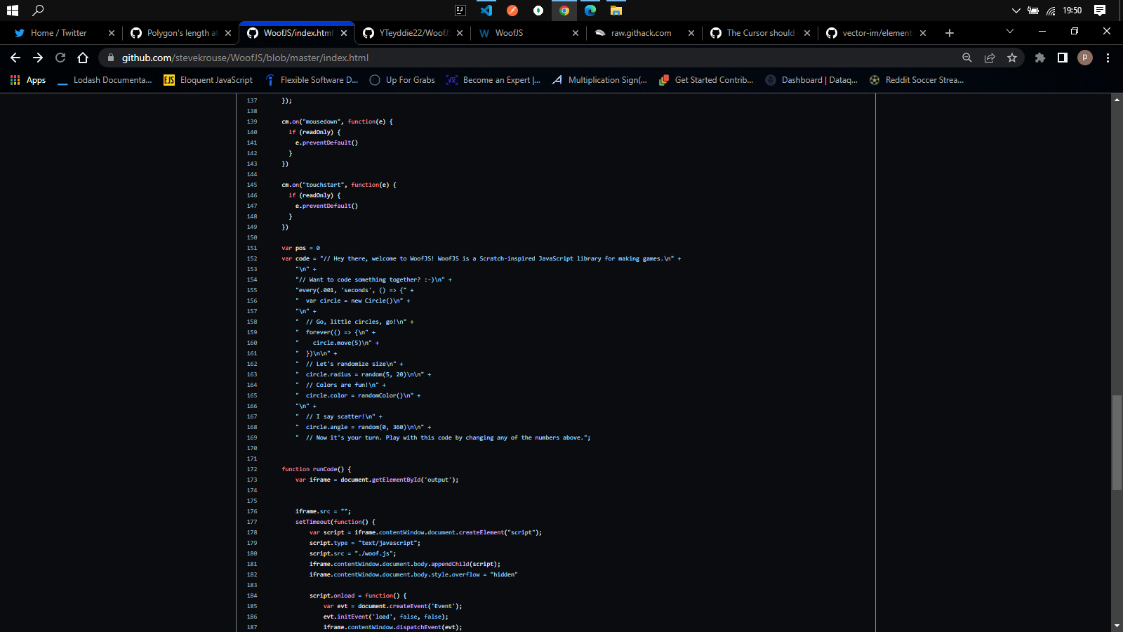 refactoring code variable in index.js · Issue #611 · stevekrouse/WoofJS · GitHub