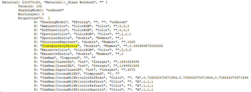 FBX: "TransparencyFactor" does not affect the alpha of the material · Issue #2393 · assimp ...