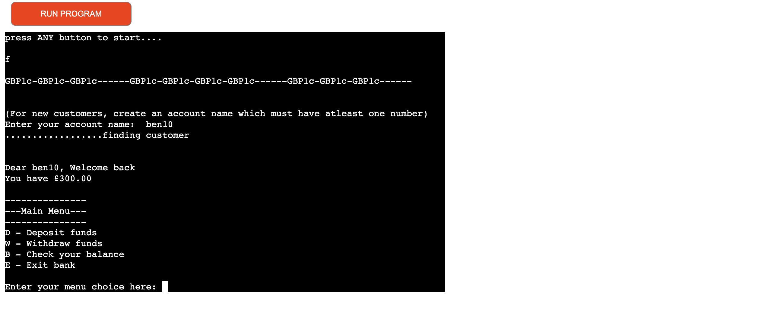 GitHub - gozygreg/grace-bank-plc