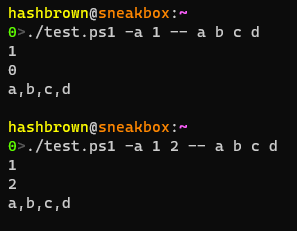 Unable to provide .ps1 script multiple values for a single parameter (when called from a non ...