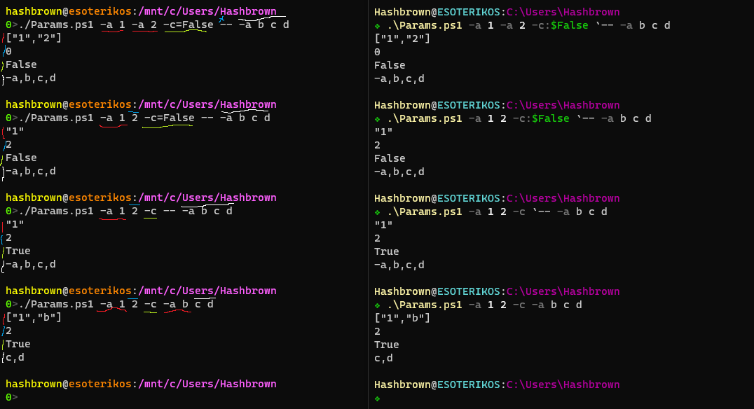 Unable to provide .ps1 script multiple values for a single parameter (when called from a non ...