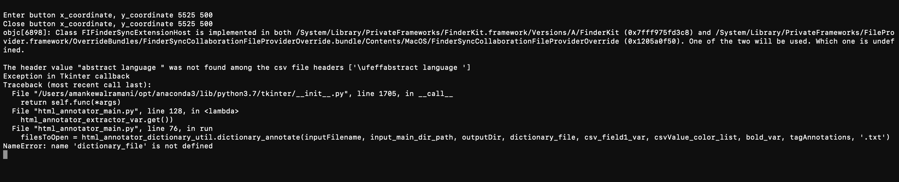 Bug Html Annotator Using Literary Terms Csv Name Error · Issue 782 · Nlp Suitenlp Suite