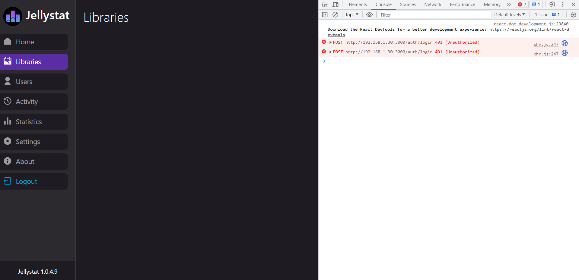 Empty Library · Issue #59 · CyferShepard/Jellystat · GitHub