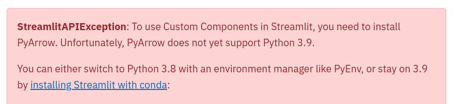 Make Pyarrow A Dependency And Remove Warning About Pyarrow Python 39 · Issue 2668