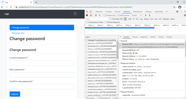 Identity Server - Manage Profile - Change Password Issue · Issue #7617 · abpframework/abp · GitHub