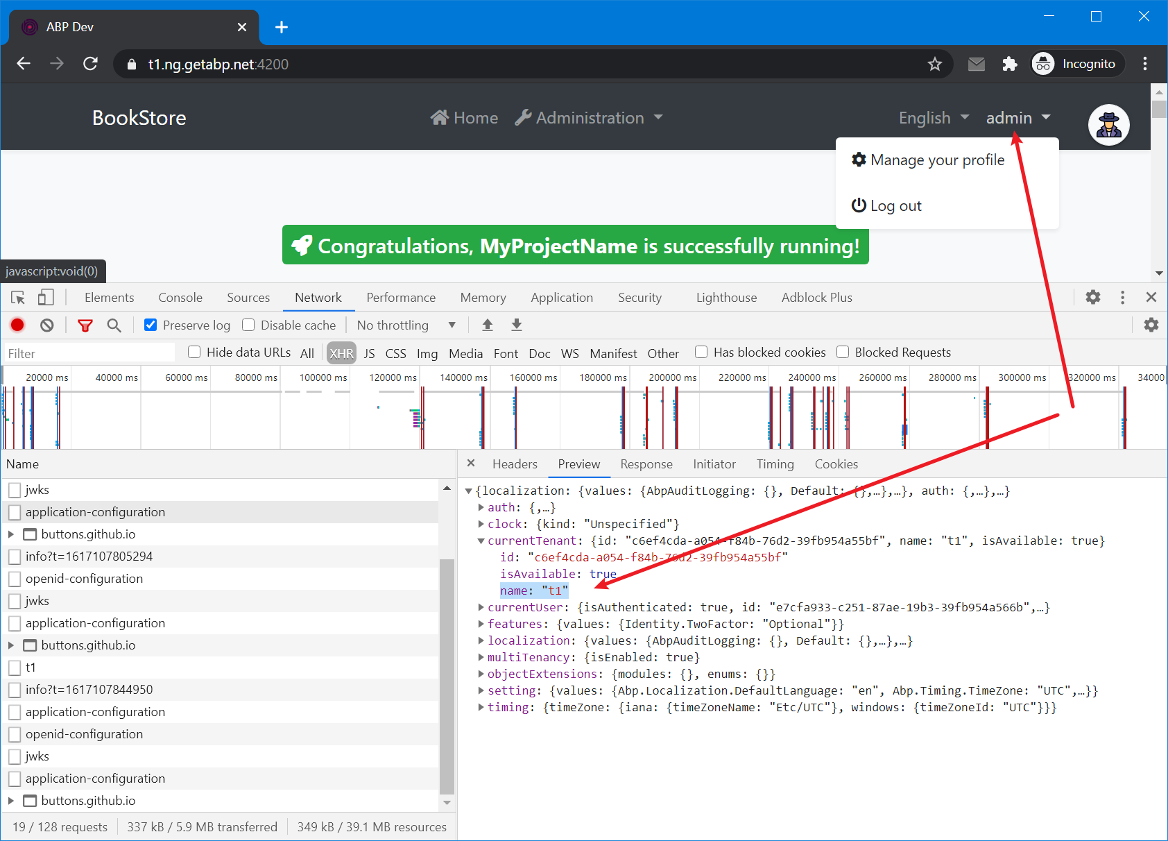 Show Tenant Name On The Navigation Bar · Issue 8265 · Abpframeworkabp · Github