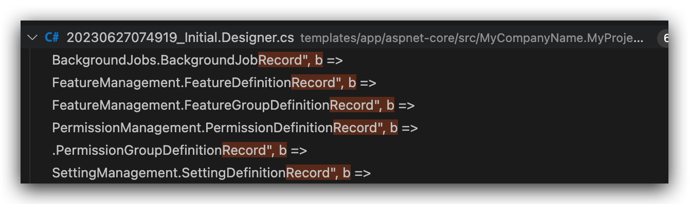 Rename AbpSettingDefinitionRecords table · Issue #17101 · abpframework/abp · GitHub