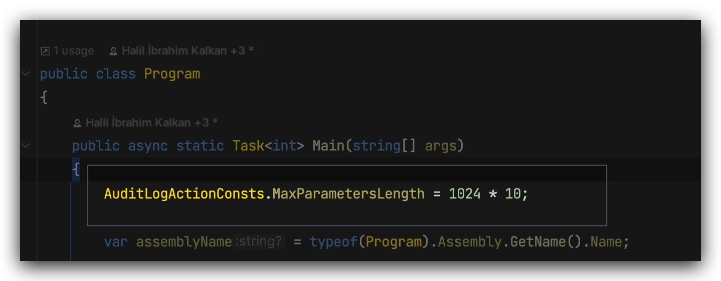 Overridable AuditLogActionConsts · Issue #17226 · abpframework/abp · GitHub