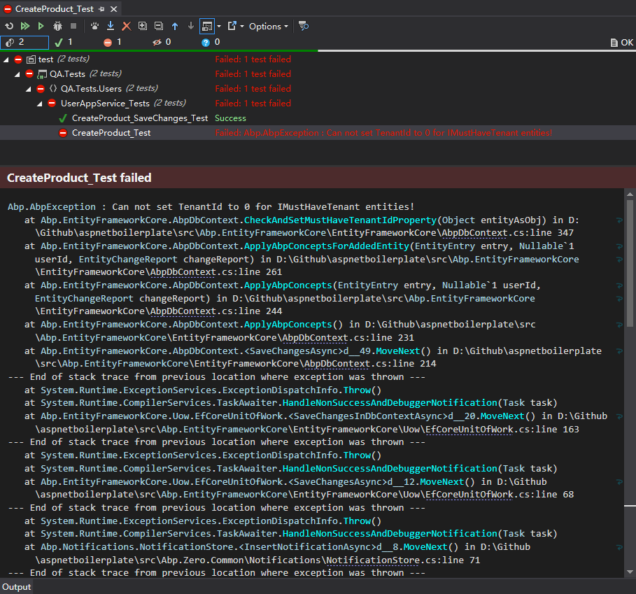 IMustHaveTenant entity may have problems with the notification in the unit of work. · Issue ...