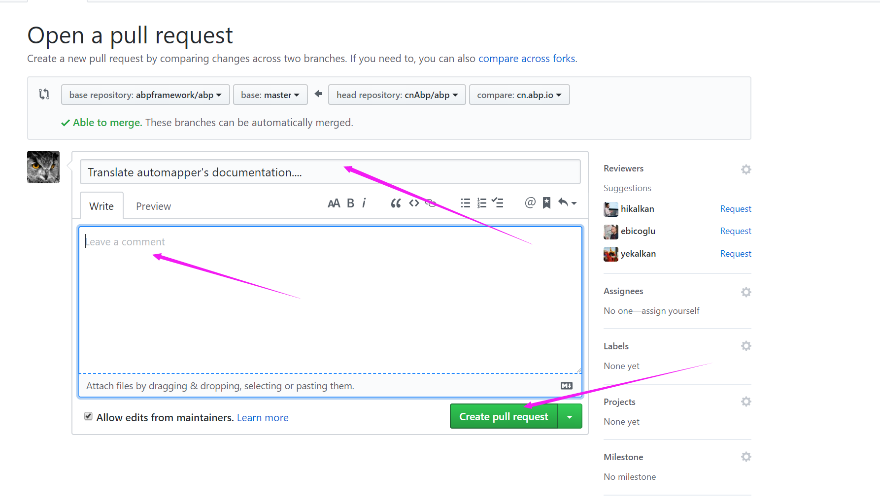 Documentation French translation: which branch to put on ? · Issue #1042 · abpframework/abp · GitHub