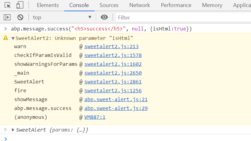 Remove Non Sweetalert Parameter Ishtml · Issue 4966 · Aspnetboilerplate Aspnetboilerplate