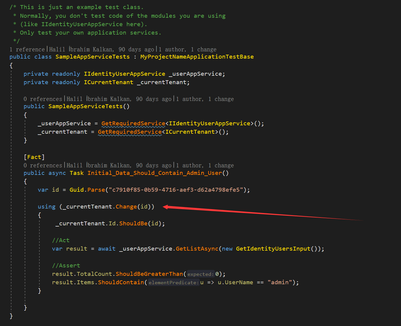 Test fails when mock tenantId · Issue #2029 · abpframework/abp · GitHub