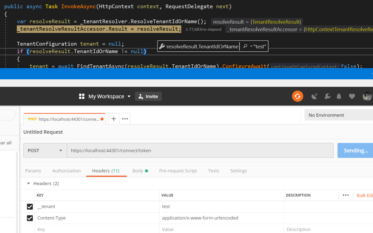 HeaderTenantResolver and RouteTenantResolver cannot resolve by tenant name · Issue #2593 ...