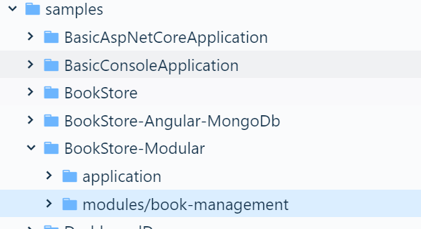 Acme.BookStore module example have wrong · Issue #2823 · abpframework/abp · GitHub
