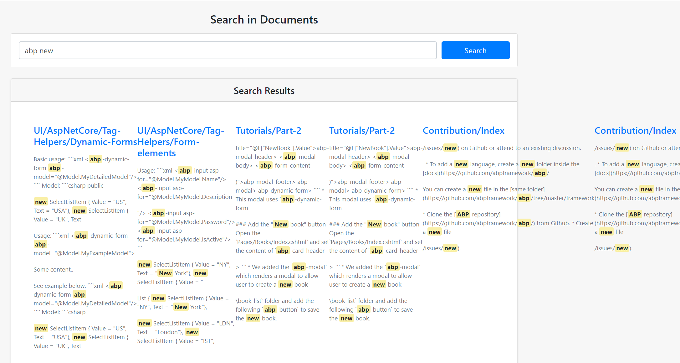Search list page style problem. · Issue #3717 · abpframework/abp · GitHub
