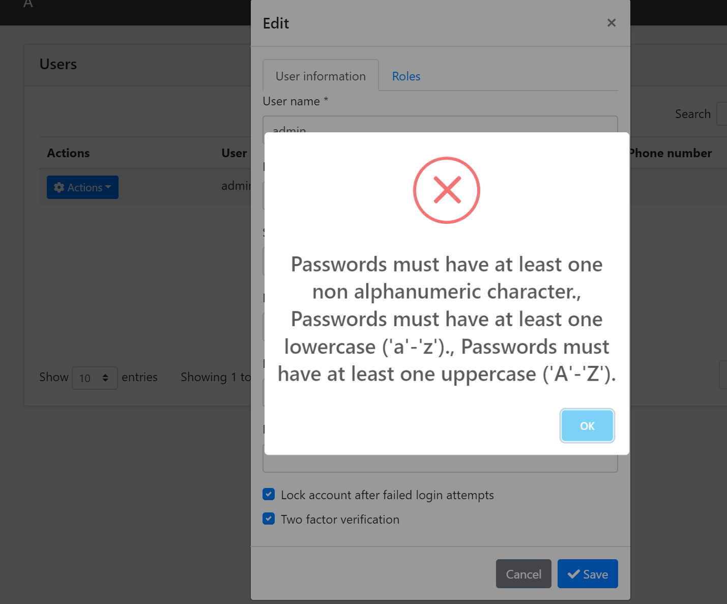 Entering a password that does not meet the rules causes concurrent errors. · Issue #5157 ...