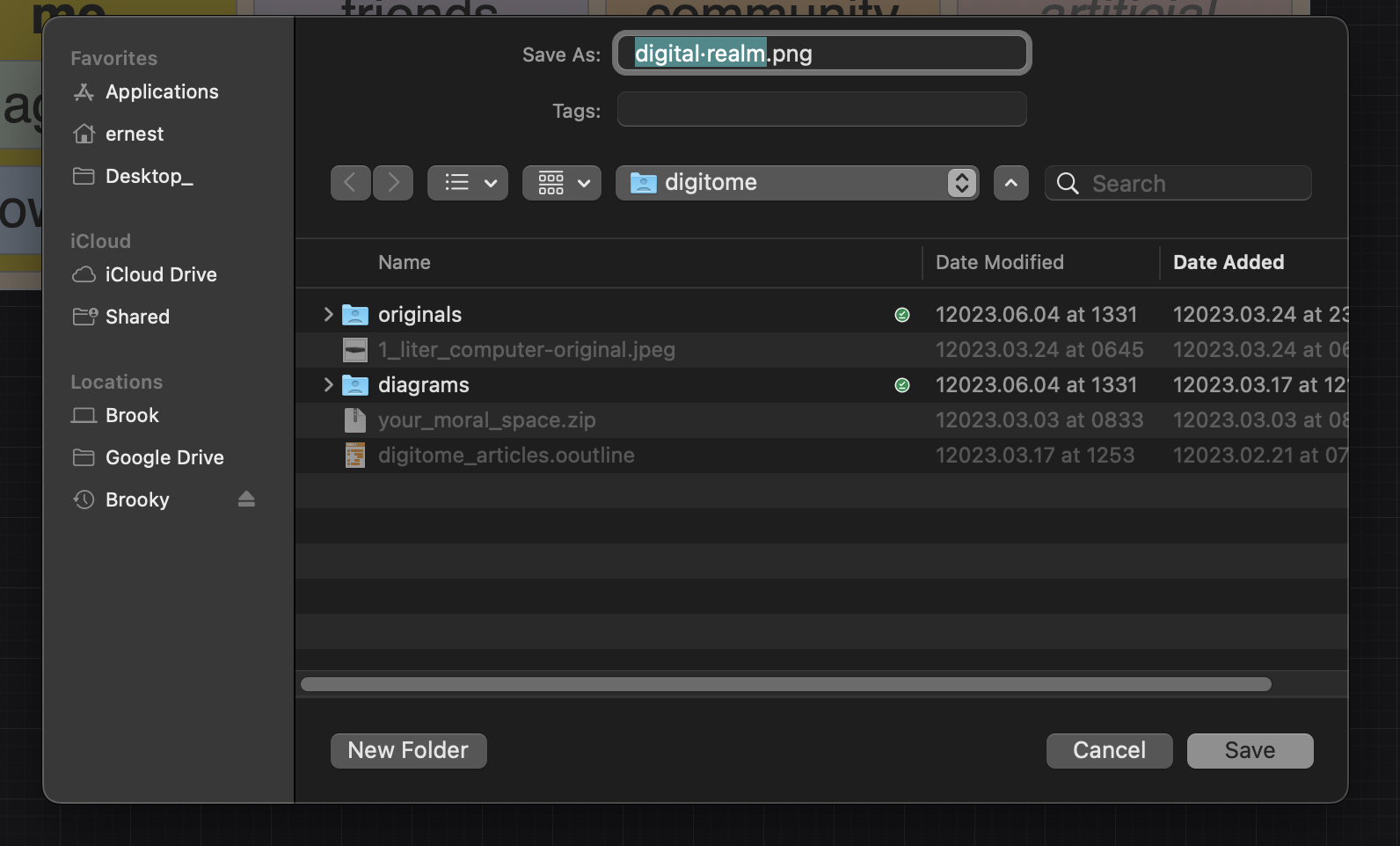 dragging a folder from a Finder window to Export dialog must not move the folder · Issue #1341 ...