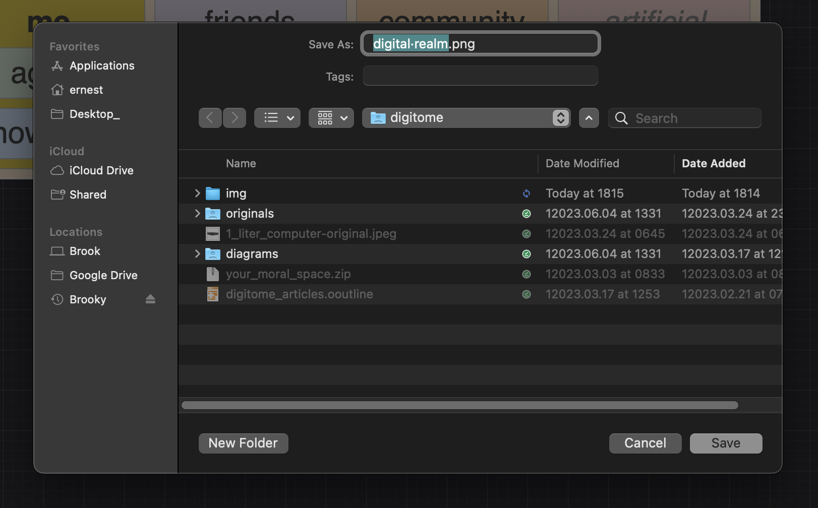 dragging a folder from a Finder window to Export dialog must not move the folder · Issue #1341 ...